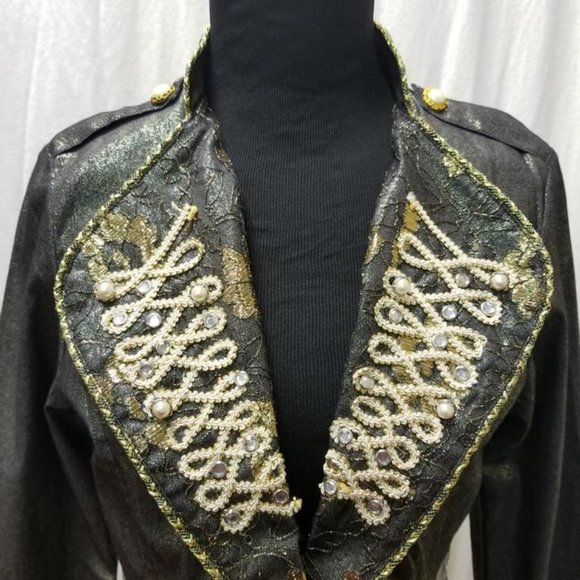 Grifflin Paris | Jackets & Coats | Grifflin Metallic Vintage Art ...